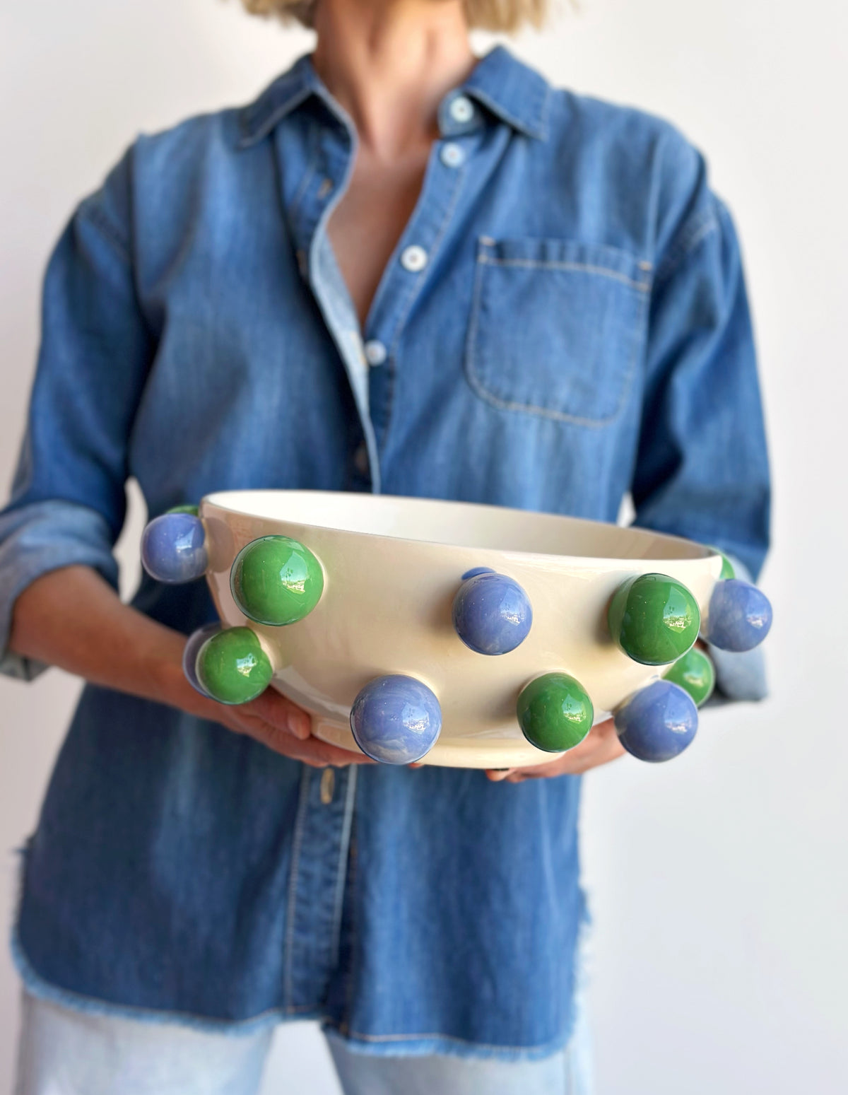 Bubble Bowl - Green and Blue– Jumbled