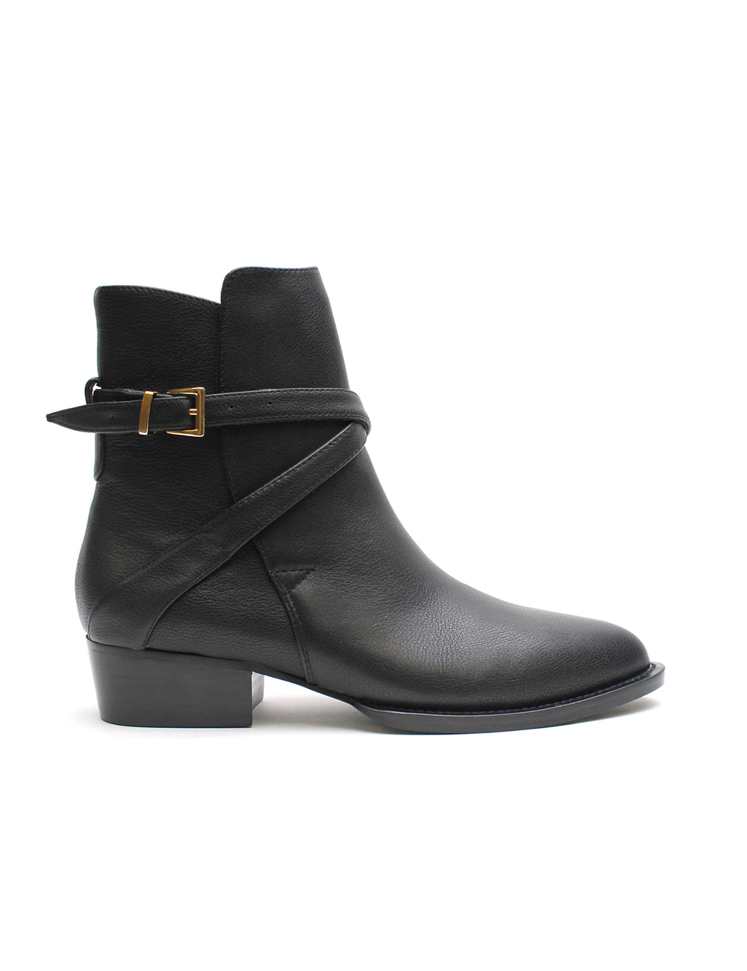 Jess Western Boot - Pebbled Black– Jumbled
